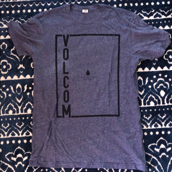 Volcom | Shirts | Volcom Blue Graphic Logo Tshirt | Poshmark